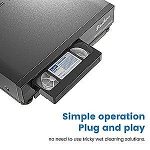 Reshow VCR Head Cleaner/VHS Head Cleaner - VHS Video Head Cleaner for VHS/VCR Players Dry Technology No Fluid Required