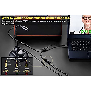 SOLMIMI Headphone Mic Splitter, TRRS Headset Splitter with Separate Headphone and Mic Jack, 3.5mm Combo Audio Adapter for Dual-Plug Headset Compatible to Xbox One, Smartphone, PC, Ps4-11inch(30cm)