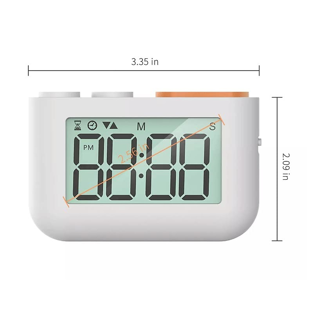 JEUSDF Multifunctional LCD Digital Loud Clock Timers Electronic Countdown Timer Classroom Home Kitchen Cooking Alarm