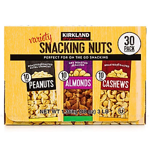 Kirkland Signature Variety Snacking Nuts, 3.0 lb-30 Count(Pack of 1)