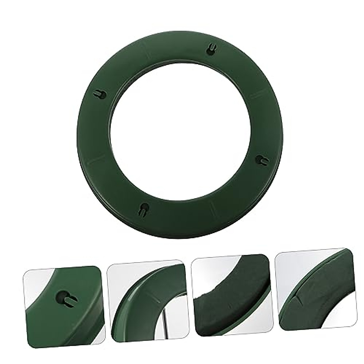 Garneck 3 Pcs Wedding Car Decoration Ring Floral Mud Flower Cage Wreath Form Ring DIY Wreath Frame Green Round Wet Christmas Decor Wedding Flower Head Car Wedding Car Flower Bride Plastic