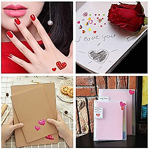 Heart Stickers, 60 Sheets Colorful Love Heart Stickers for Valentine's Day, Anniversaries, Wedding,Thanksgiving