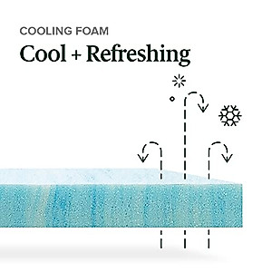 ZINUS 14 Inch Green Tea Cooling Gel Memory Foam Hybrid Mattress, California King, Pocket Innersprings for Motion Isolation, Mattress in A Box