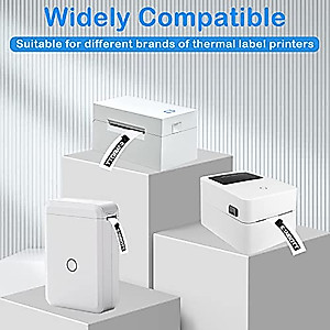 10 Rolls of 350 Lables 1 1/8”x3 1/2”Direct Thermal Labels for Barcodes, Address, Mailing Compatible with Rollo Label Printer & Zebra Desktop Printers [350 Labels/Rolls, 10Roll]