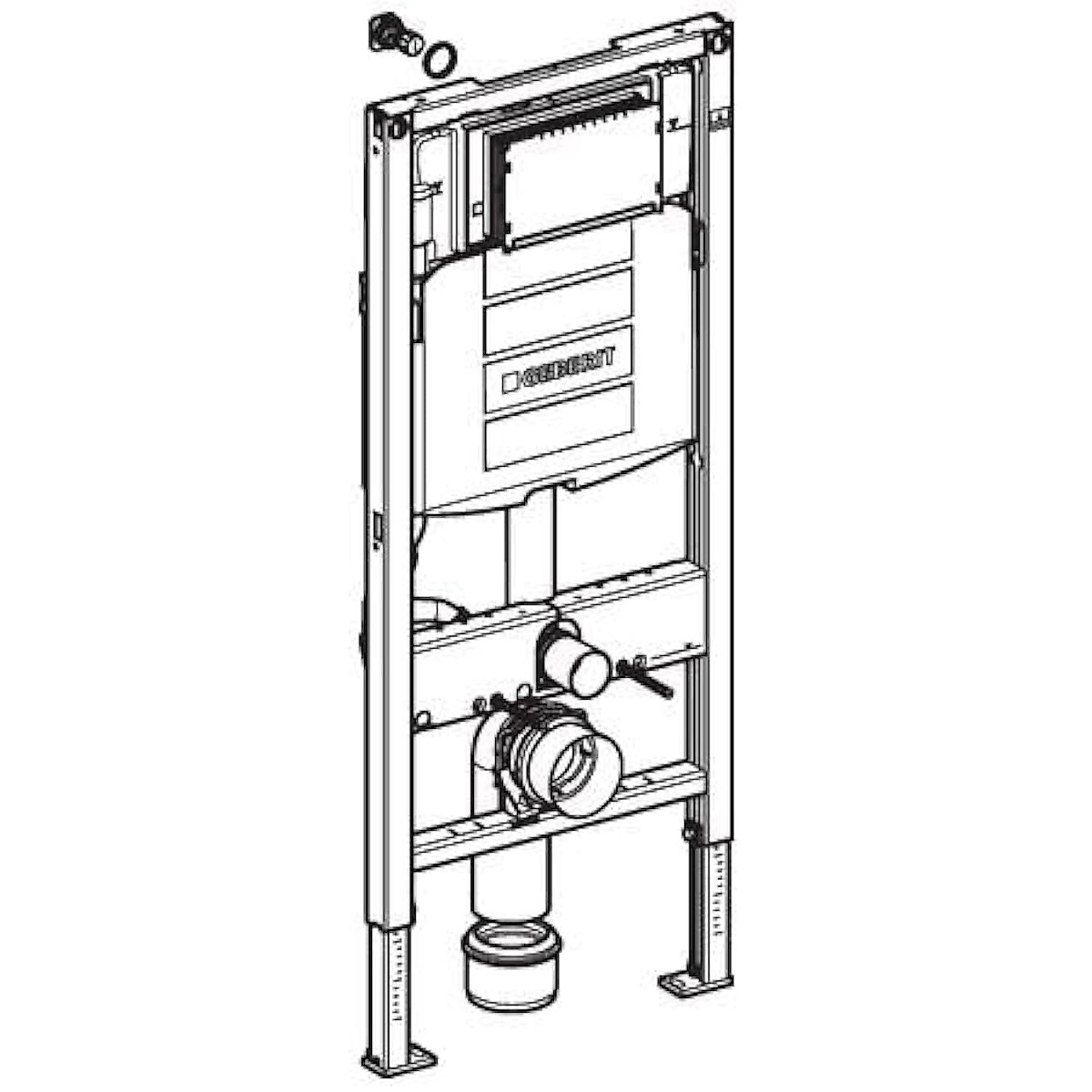 Geberit Duofix 111.374.00.5聽Mounting Bracket with Sigma Cistern UP320) 12聽cm Height 112聽cm