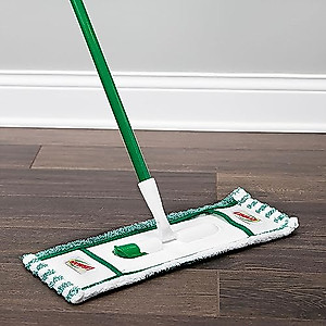 Libman Commercial 119 Microfiber Wet/Dry Floor Mop Refill Pad, Microfiber, 18" Wide, Green and White