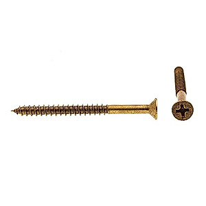 Prime-Line #8x2" Flat Head Phillips Solid Brass Wood Screws 20 Pack