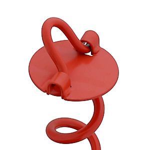 7Penn Spiral Ground Anchors - 10 Inch Red Tent Stakes Heavy Duty Ground Screw Anchor Twist Stakes, 4 Pack