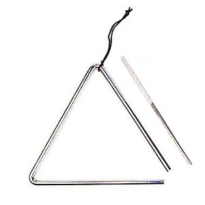 DD 8" Chrome Music Percussion Triangle, Striker & Case New!