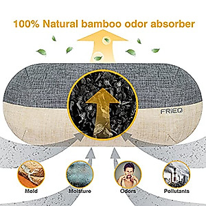 FRiEQ Car Air Freshener, 100% Activated Bamboo Charcoal Air Purifying Bag | Lasts 365+ Days | Fragrance-Free Deodorizer - Absorb Smoke Smell and Bad Odors