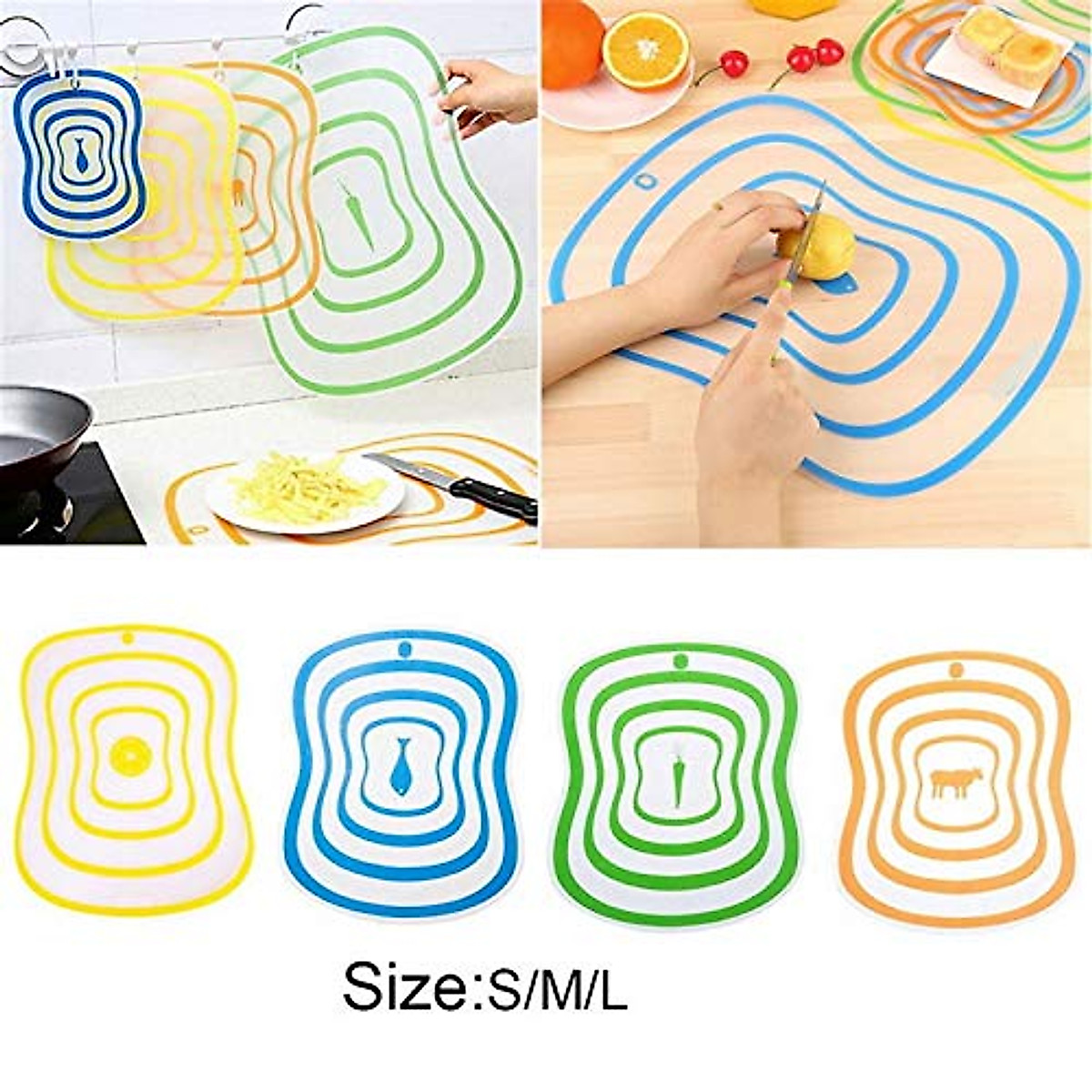 GULRUH Wood Cutting Boards for Kitchen, Non-Slip Plastic Cutting Board Frosted Kitchen Cutting Board Vegetable Meat Tool Kitchen Accessories Chopping Board Cutting Board Non-Stick Oil (Color : Blue)