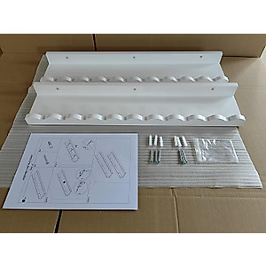 Generic Set of 2 - White Floating Shelves, Picture Ledge Shelf for Wall Decor and Storage - Perfect for Books, Photo Frames, Kitchen Spice Rack, Natural Wood, FT052024