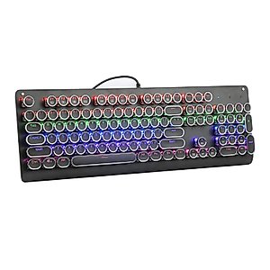 E-YOOSO K600 Mechanical Gaming Keyboard 104 Keys LED Backlit Keyboard Crystal Keycap (Blue Switch)