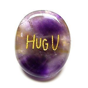 SOLICIEL Amethyst Crystal Pocket Hug, Get Well Gifts for Best Friends Thinking of You Long Distance Gifts Just Because Gift for Women Men Christmas Stocking Stuffers