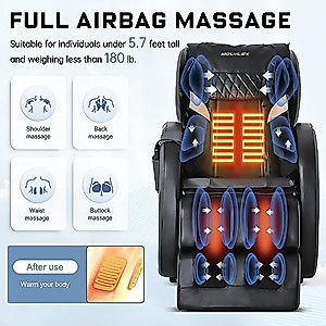 2023 Massage Chair Recliner with Zero Gravity with Full Body Air Pressure Easy to Use at Home and in The Office (Grey)