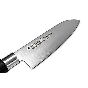 Seki Japan MASAMUNE, Japanese Utility Chef Kitchen Knife, Stainless Steel Wa Santoku Knife, PP Handle, 6.7 inch (170mm)