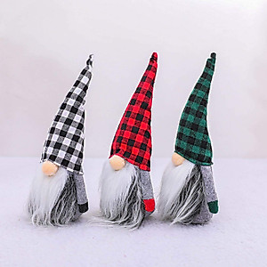 FFPTBNYX Gnomes Christmas Decorations 3PC Handmade Santa Scandinavian Tomte Plush Gnom, Home Tabletop Ornaments Christmas Gnome Decor for Adults.