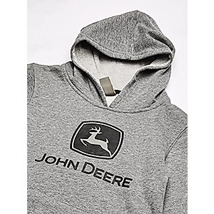 John Deere Boys' Fleece Pullover Hoodie, Grey, 3T