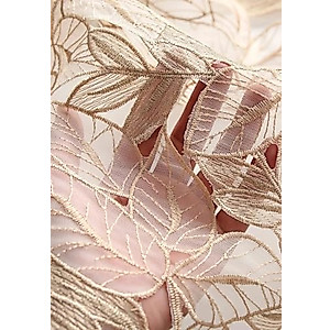 XMTXZYM Hollow Mesh Embroidery Fabric Wedding Dress Clothing Handmade DIY Fabric