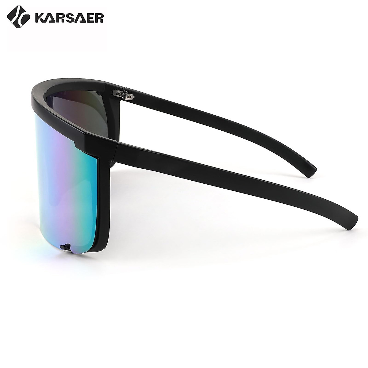 Karsaer Vision Shield Sunglasses for Men Women Oversized Neon 80s 90s Visor Shades Sports Style Outdoor Cycling Ski