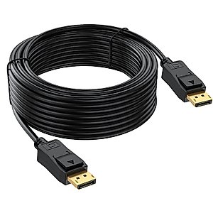 UVOOI 4K DisplayPort Cable 35 Feet, DisplayPort to DisplayPort Cable 35FT Support 4K@60Hz 2K@60Hz, 1080P@165Hz@144Hz (DP to DP Cable)