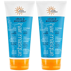 EARTH SCIENCE - Olive & Avocado Deep Conditioning Hair Masque: For Normal to Dry Hair (2 pk, 6 oz.)