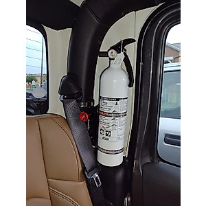 Goldfire Universal Vehicle Adjustable Quick Release Roll Bar Fire Extinguisher Mount Holder Brackets, Fire Extinguisher Mount for Car UTV