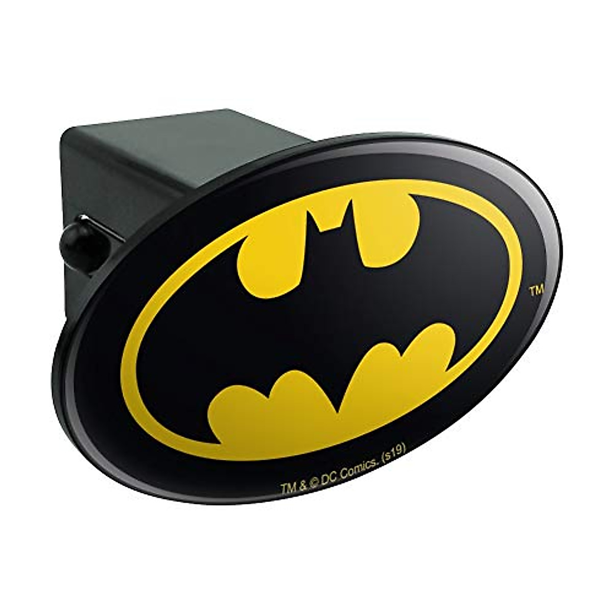 Batman Classic Bat Shield Logo Oval Tow Trailer Hitch Cover Plug Insert
