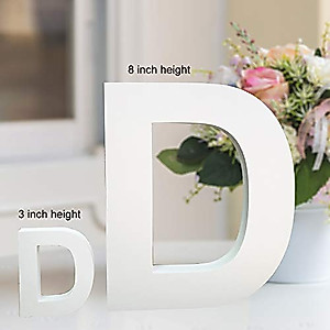 Multiple Sizes Decorative Free-Standing Alphabet Letters for Children Kids Bedroom Wedding Birthday Party Home Decor (H, 8inch / 20.32cm)