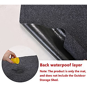 Outdoor Storage Shed Mat，Waterproof and Dustproof Outdoor Carport Mat—Backing Prevents Liquid Penetration，Soft Material, Patio Furniture Mat，Non-Slip Backing，Washable (8' x 8')