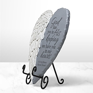 Let's Make Memories Personalized Wings of Love Memorial Stone - Sympathy Garden Marker - Your Wings