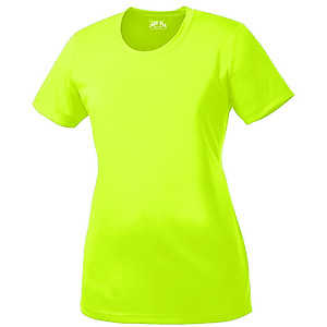 Joe's USA Womens Athletic All Sport Training T-Shirt | L-Neon Yellow