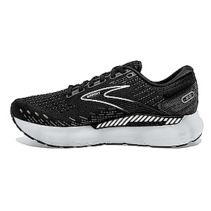 Brooks Women's Glycerin GTS 20 Supportive Running Shoe - Black/White/Alloy - 10 Medium