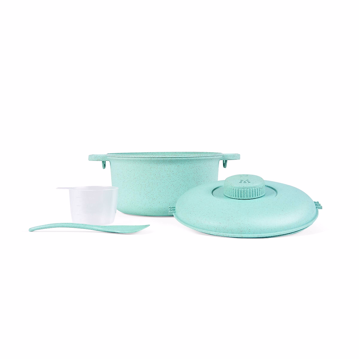 Handy Gourmet Eco Friendly Microwave Pressure Cooker - Easy Microwave Cooking - Easy & Fast Microwave Cookware for Rice, Chicken, Pasta, and More - Non-Toxic & Bio-degradable Material (Teal)