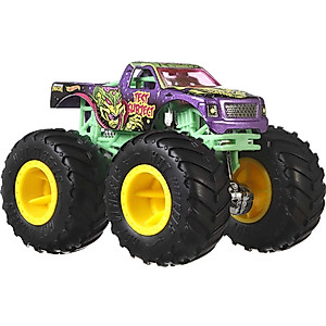 Hot Wheels Monster Trucks 4-Pack, 1:64 Scale Set of 4 Toy Vehicles with Giant Wheels for Kids & Collectors (Styles May Vary)