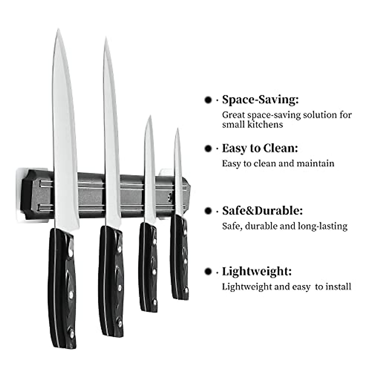 15 inch Magnetic Knife Holder for Wall, Knife magnetic strip, Magnetic Knife Bar High Quality Space-Saving Magnetic Strip for Knives, Knife Magnet, Knife Rack, Multipurpose Magnetic Tool Holder