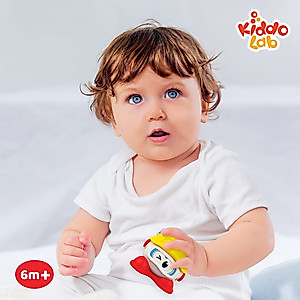 KiddoLab Kids Tape Measure - Pretend Paly Toys for Babies 6-12 Months - Wibble Wobble Toy with Pull String & Lock - Early Developmental Fine Motor Skills 12-18 Months Baby Toys