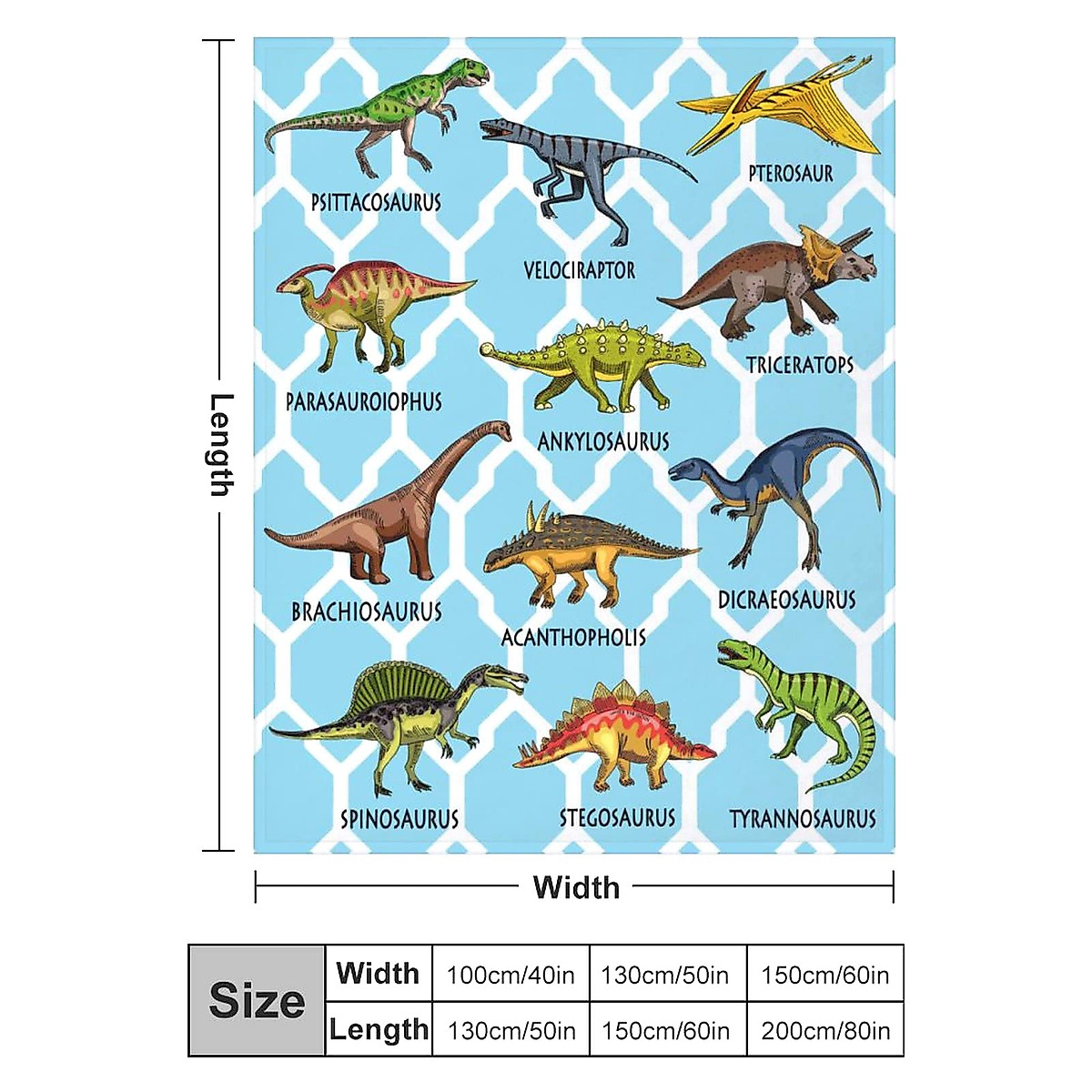 Gissy Studio Dinosaur Blanket for Boys Girls Kids Toddler Flannel Throw Blanket Baby Dinosaurs Gifts for Children Sofa Bedroom Living Room 60"x50"