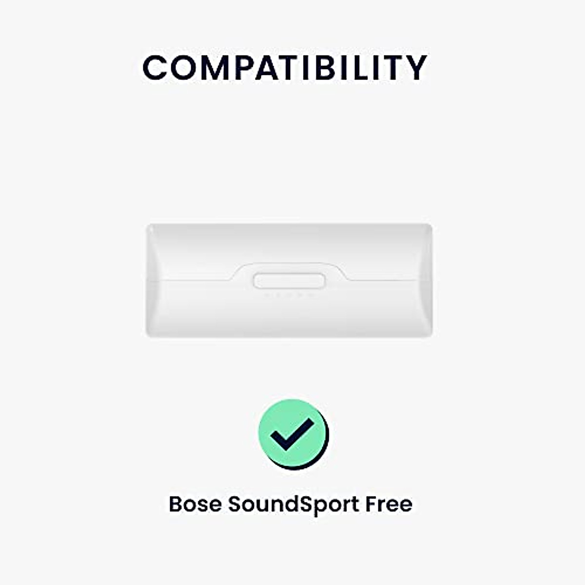 kwmobile Case Compatible with Bose SoundSport Free Case - Silicone Cover Holder for Earbuds - Black