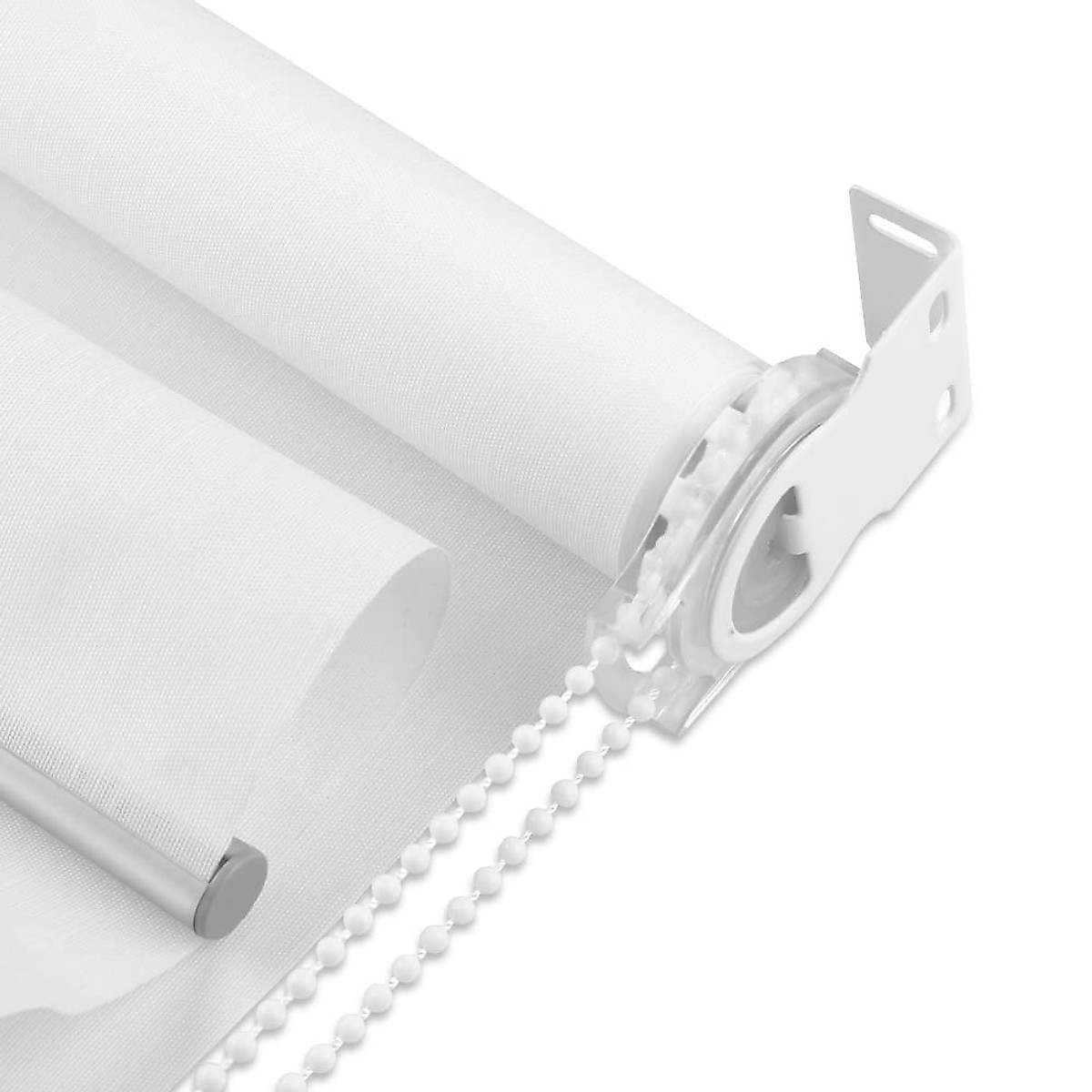 HIDODO Light Filtering Roller Shades for Windows, Solar Window Roller Blinds UV Protection Fabric Roller Shades for Bedroom, Living Room, Bathroom and Office, 32" W x 72" H, White