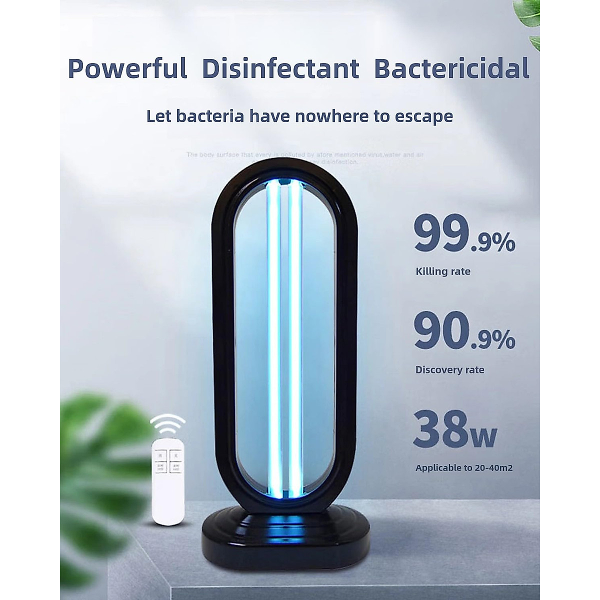 Lumivyx Haloclean UV - 2024 New Upgrades Home Disinfection Device, Uvo254 Powered Home Disinfection Tower, With 3 Speed Timing And Remote Control, For Basement Bedroom Kitchen, With Ozone (2 Pcs)