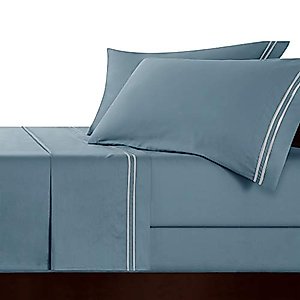 CHUN YI 3pcs King Bedding Duvet Cover Set Cotton Tencel Lyocell Bed Set, Duvet Cover King Cal King, 1 Duvet Cover and 2 Pillowcases, King/California King, Light Blue