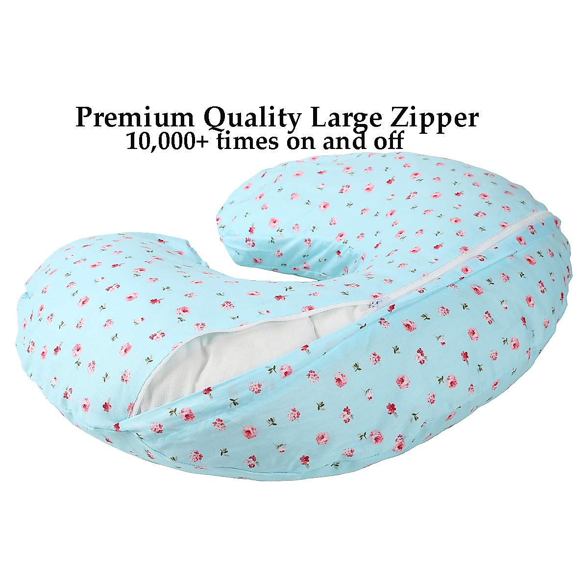 Knlpruhk Floral Nursing Pillow Cover Set 2 Pack Jersey Knit Soft Hypoallergenic Slipcovers for Breastfeeding Moms Baby Girl Boy Fits On Infant Nursing Pillow