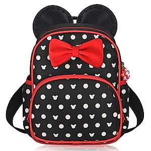 Voikukka Cute Little Girls Backpack Small Kids Mini Mouse Backpacks for Toddler Girl Backpack Travel Kindergarten Preschool Backpacks Baby Bookbag School Book Bag Toddler Backpack