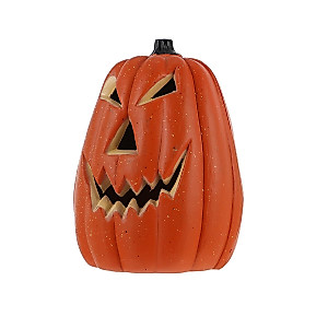 VOSAREA Halloween Led Pumpkin Lights Light Up Jack O Lantern Pumpkin Figurine Lantern Outdoor Pumpkin Decoration for Halloween Haunted House Props