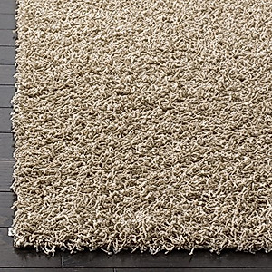 SAFAVIEH Athens Shag Collection 10' x 14' Beige SGA119G Non-Shedding Living Room Bedroom Dining Room Entryway Plush 1.5-inch Thick Area Rug