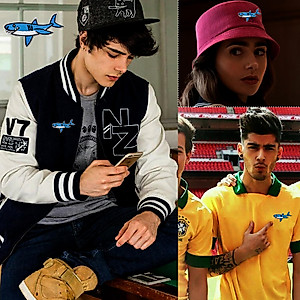 Maseihels Iron On Embroidered Patch, Funny Cute Shark Patch - Appliable to Badge Iron On Sew On Emblem Patch DIY Accessories Perfect for Jackets, Clothes, Hats & Jeans