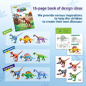 Drama Planet Air Dry Clay Dinosaur Craft Kit for Kids, Build and Design Your Own Dinosaurs with Modeling Clay, 3 Dinosaur Fossil Skeletons, Gifts for Boys and Girls Ages 6 & Up