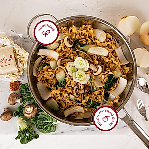 A-Sha Chewy Knife Cut Squiggly Noodles With Sesame Scallion Sauce - Healthy Ramen Noodles, 1 Bag(4 Servings)