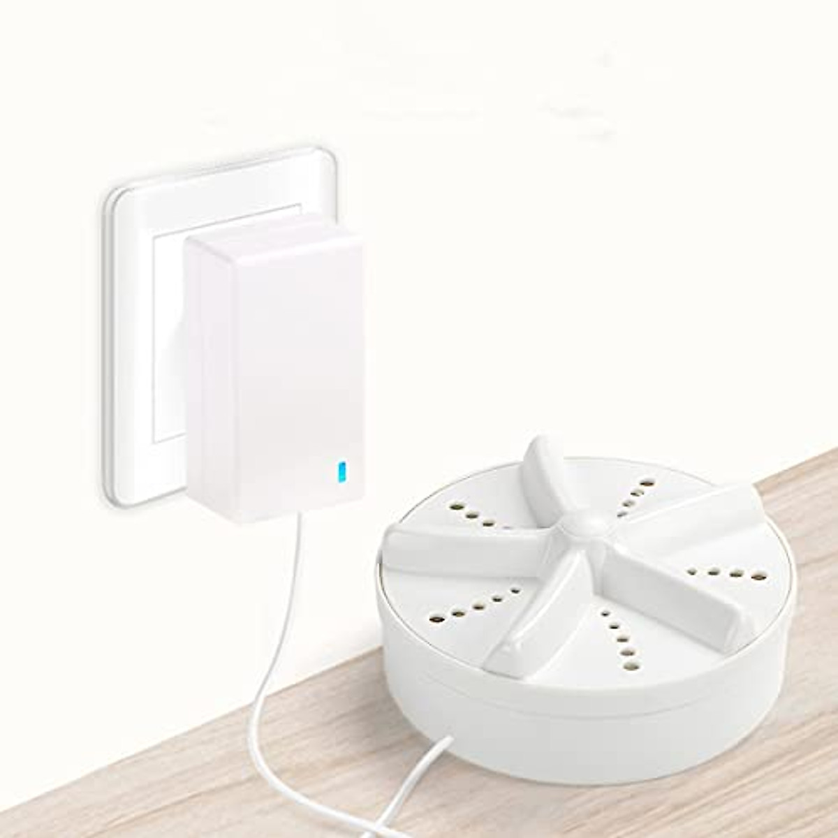 Mini Washing Machine,Portable Turbine Blue-Ray Ultrasonic Small Washers, 12V 30W 3in1 Dishwashers for T-shirts,Dress,Pants